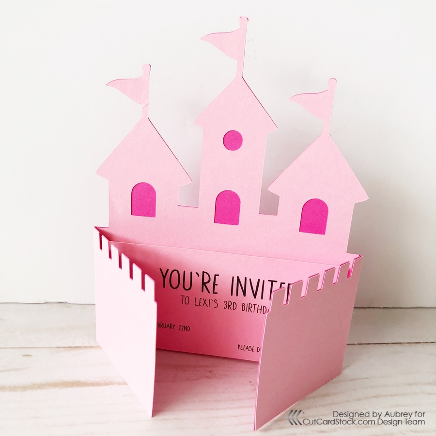 Little Girl's Castle Party Invitation - CutCardStock Blog