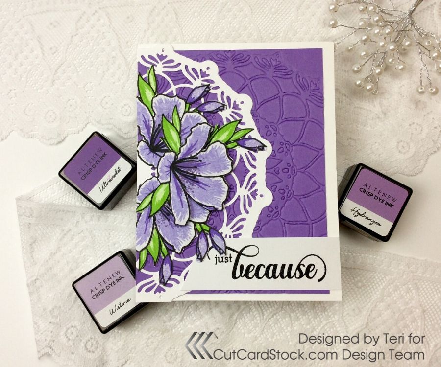 Layered Azalea Card with Cut Card Stock - CutCardStock Blog