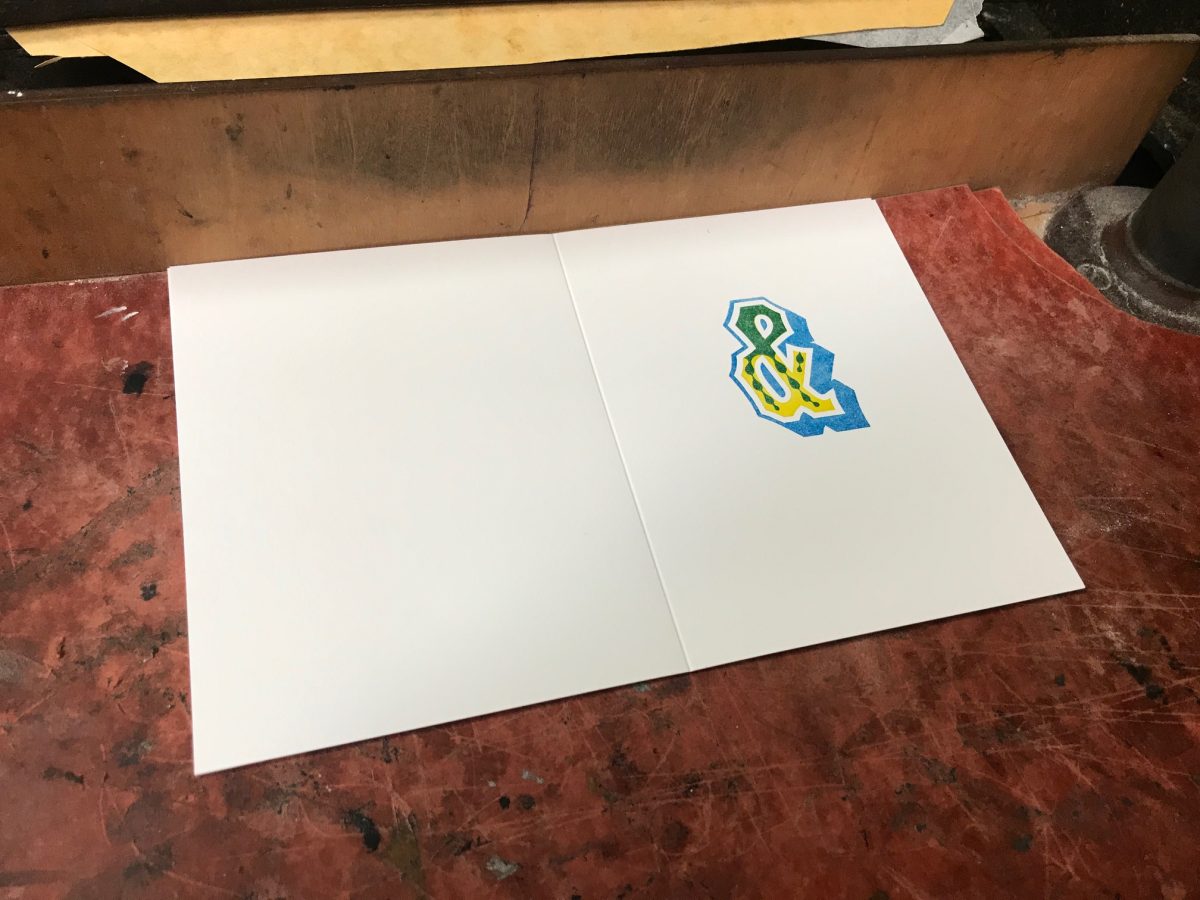 Chromatic Wood Type Greeting Card - CutCardStock Blog