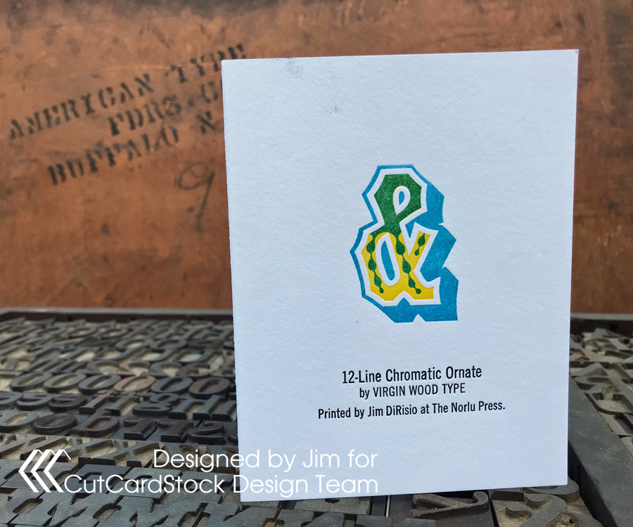 Chromatic Wood Type Greeting Card - CutCardStock Blog