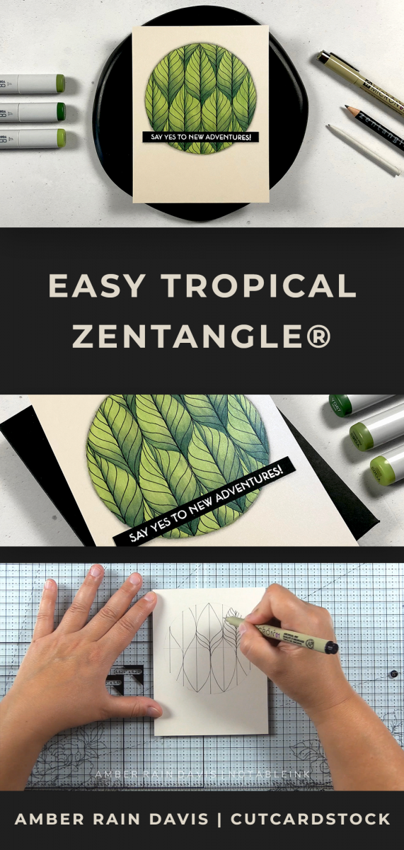 Trendy Tropical Zentangle® Card - CutCardStock Blog