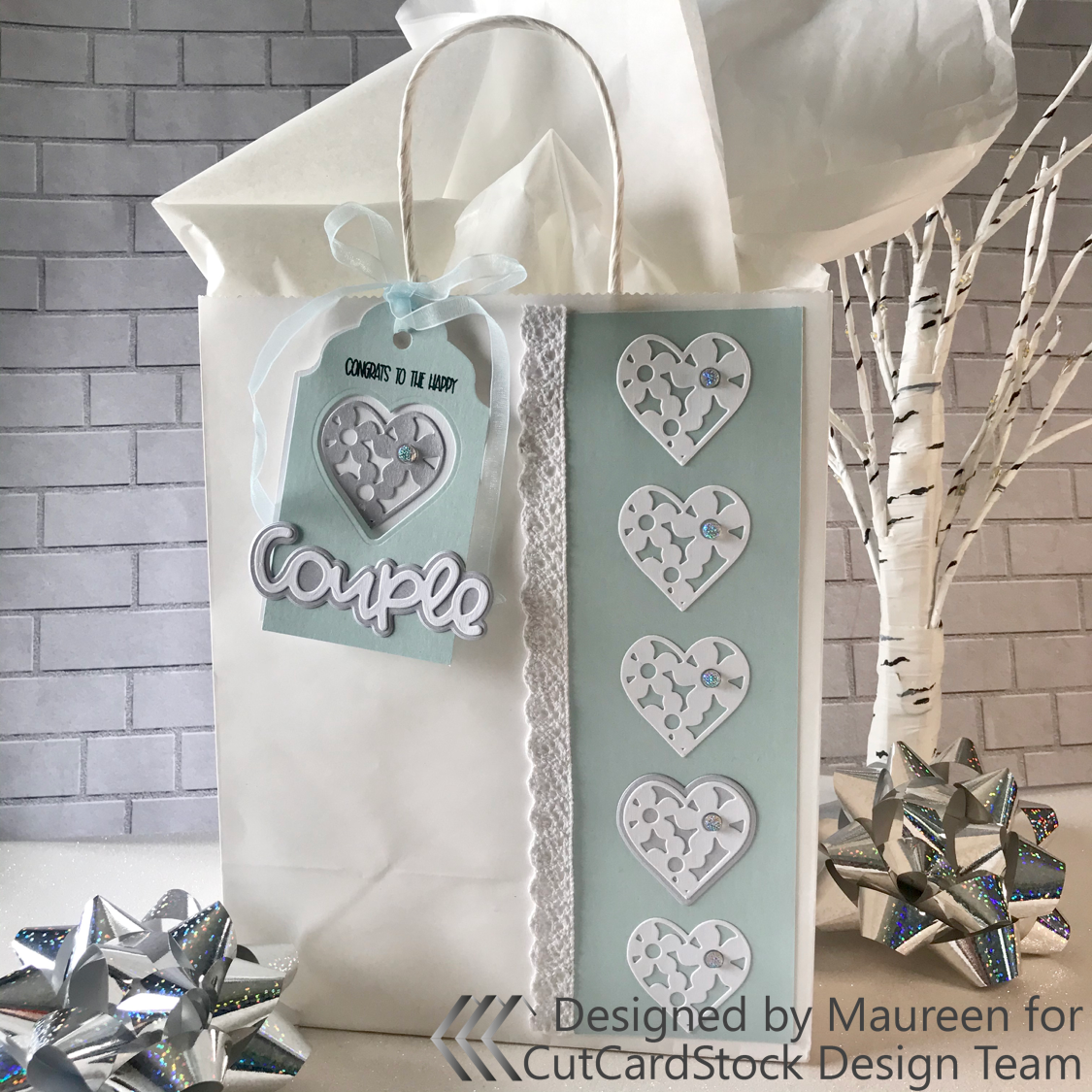 Wedding Gift Bag and Tag Set - CutCardStock Blog