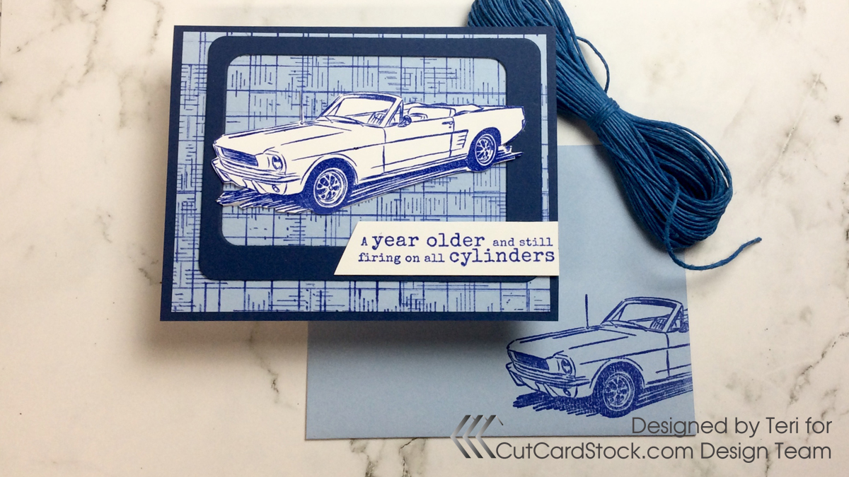 Monochromatic Masculine Card - CutCardStock Blog