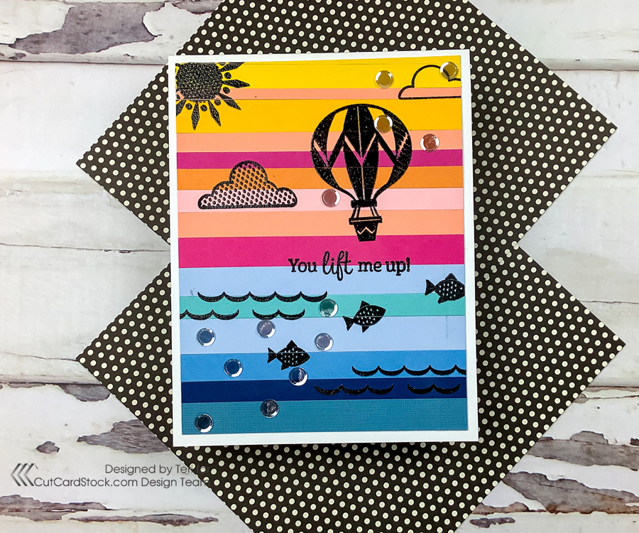 Colorblock Scene Card - CutCardStock Blog