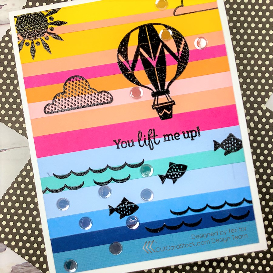 Colorblock Scene Card - CutCardStock Blog