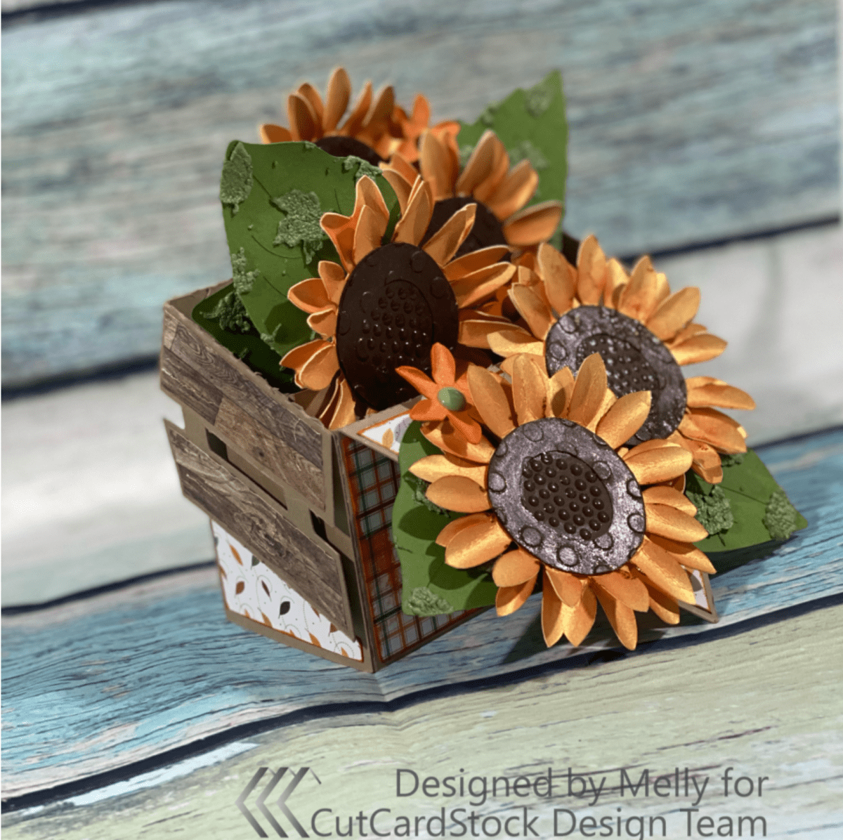 Sunflower Box Card - CutCardStock Blog