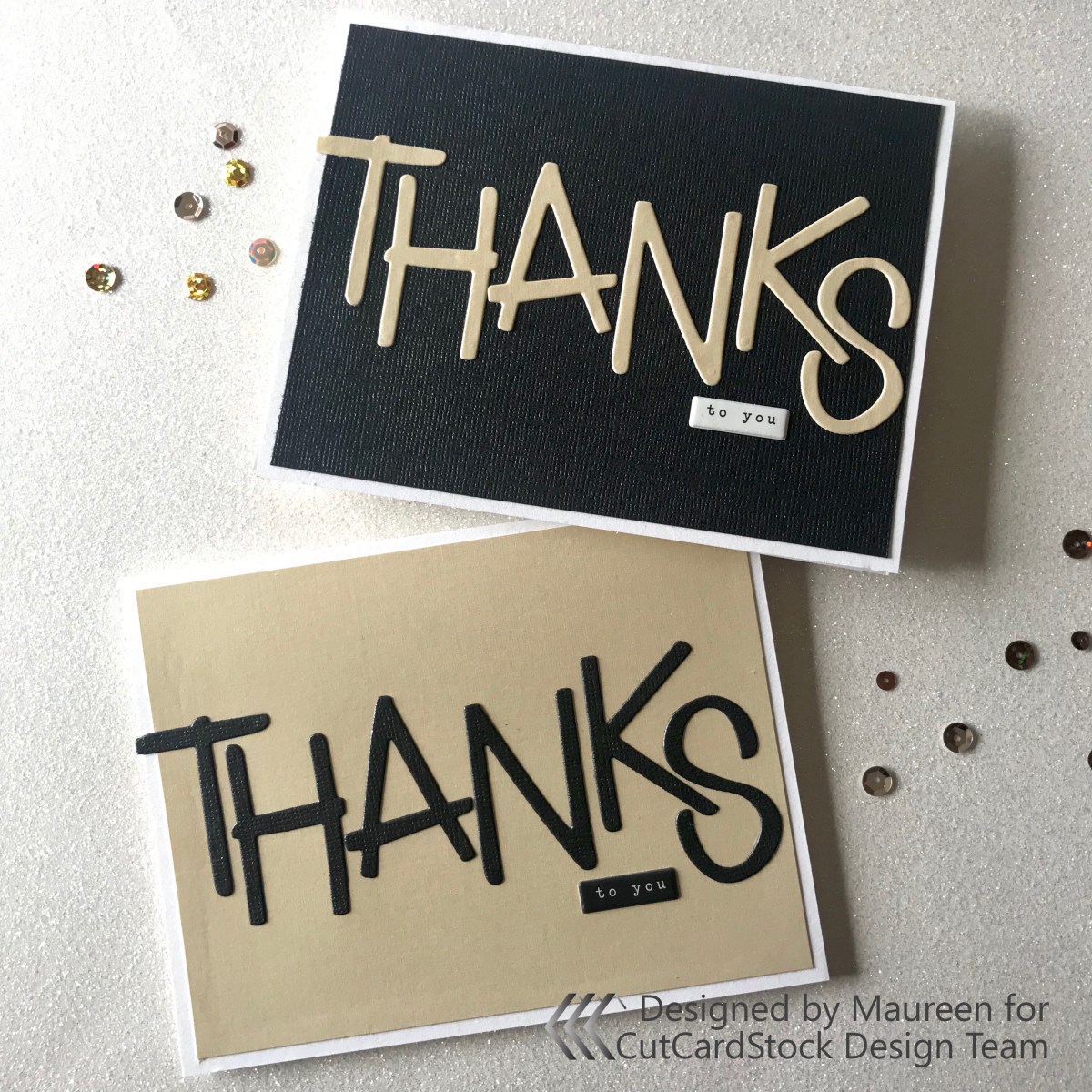 Thank You Card Gift Set and Holder - CutCardStock Blog