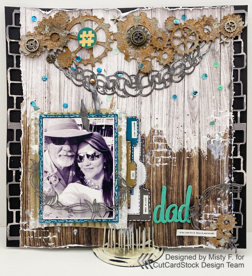Dad's Day Scrapbook Layout - CutCardStock Blog