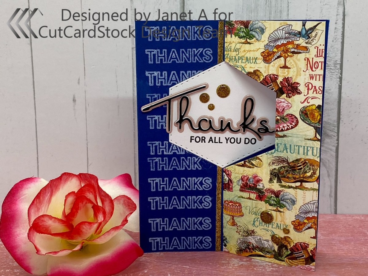 Split Window Thank You Card - CutCardStock Blog