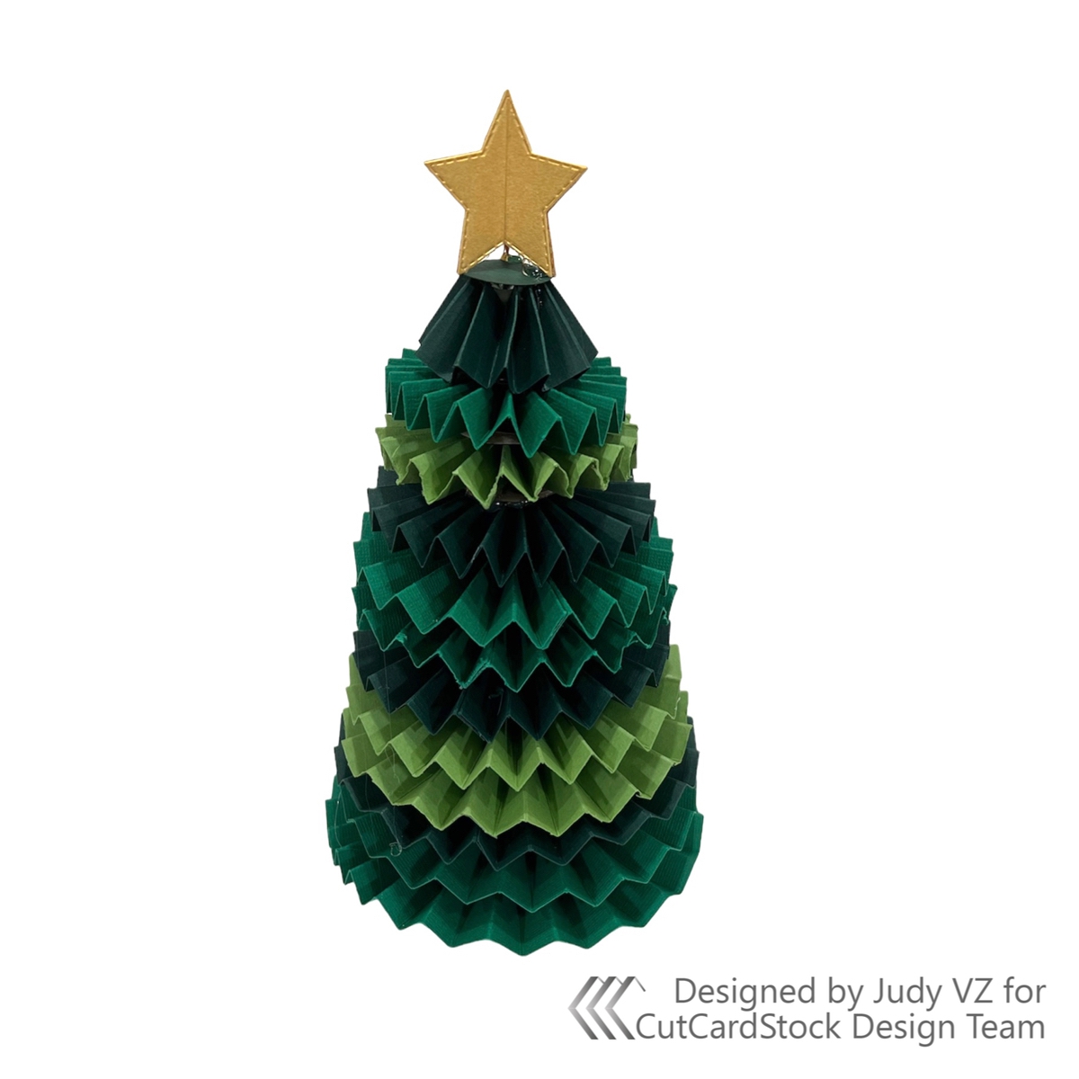 Rosette Christmas Tree - CutCardStock Blog