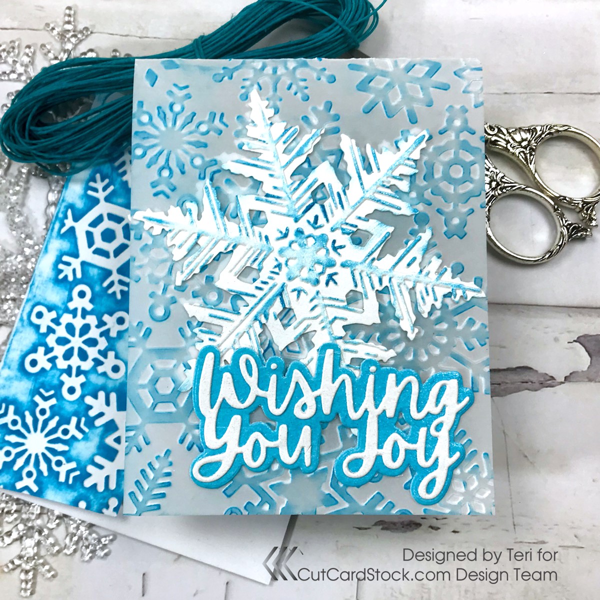 Vellum Snowflake Card - CutCardStock Blog
