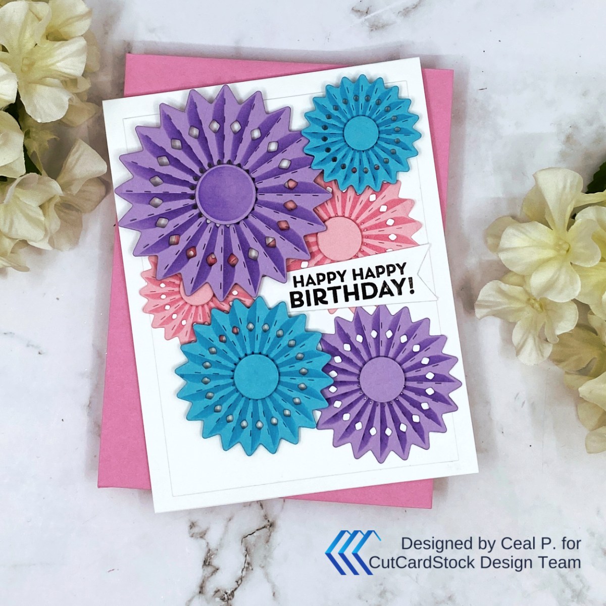 Birthday Rosettes - CutCardStock Blog