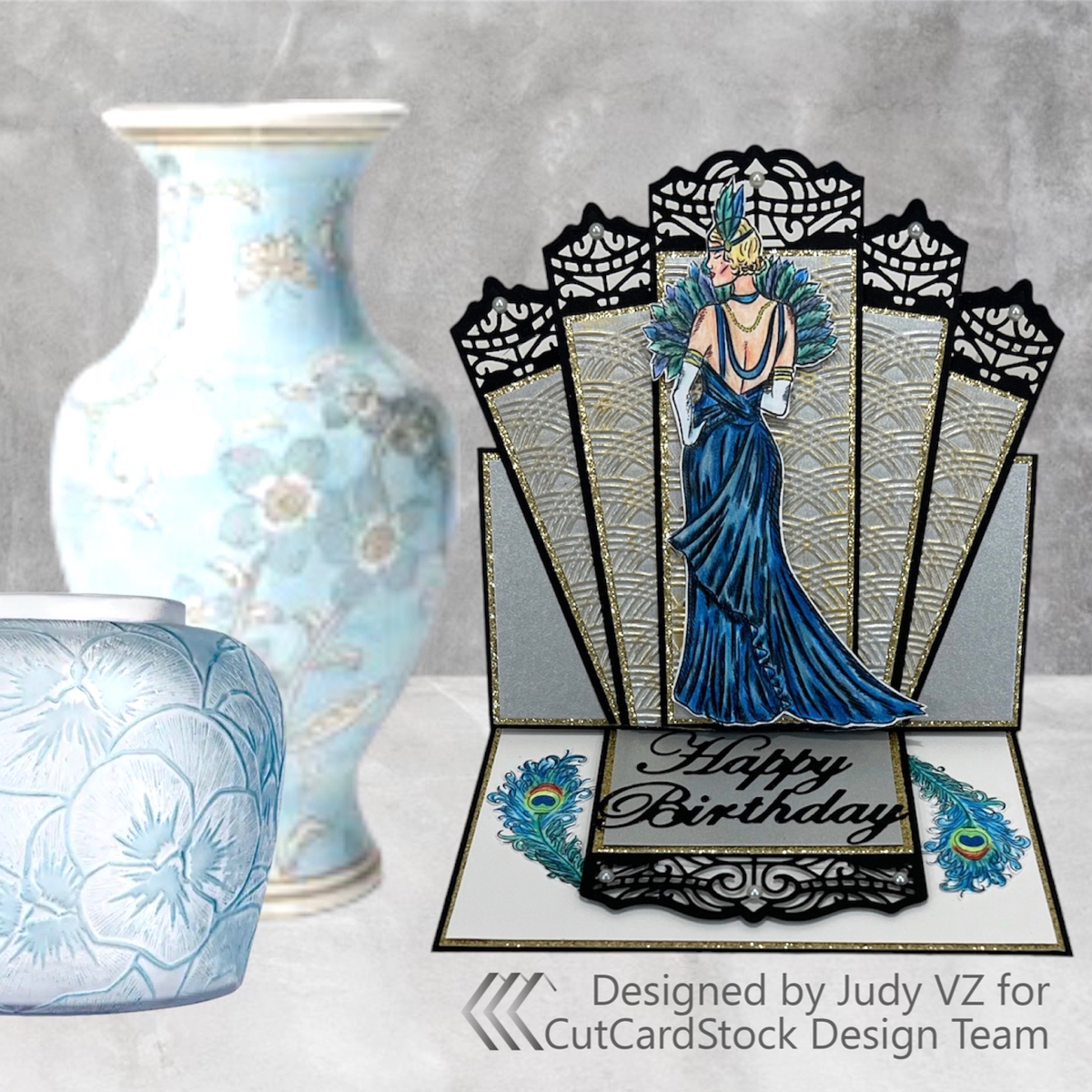 Art Deco Card - CutCardStock Blog