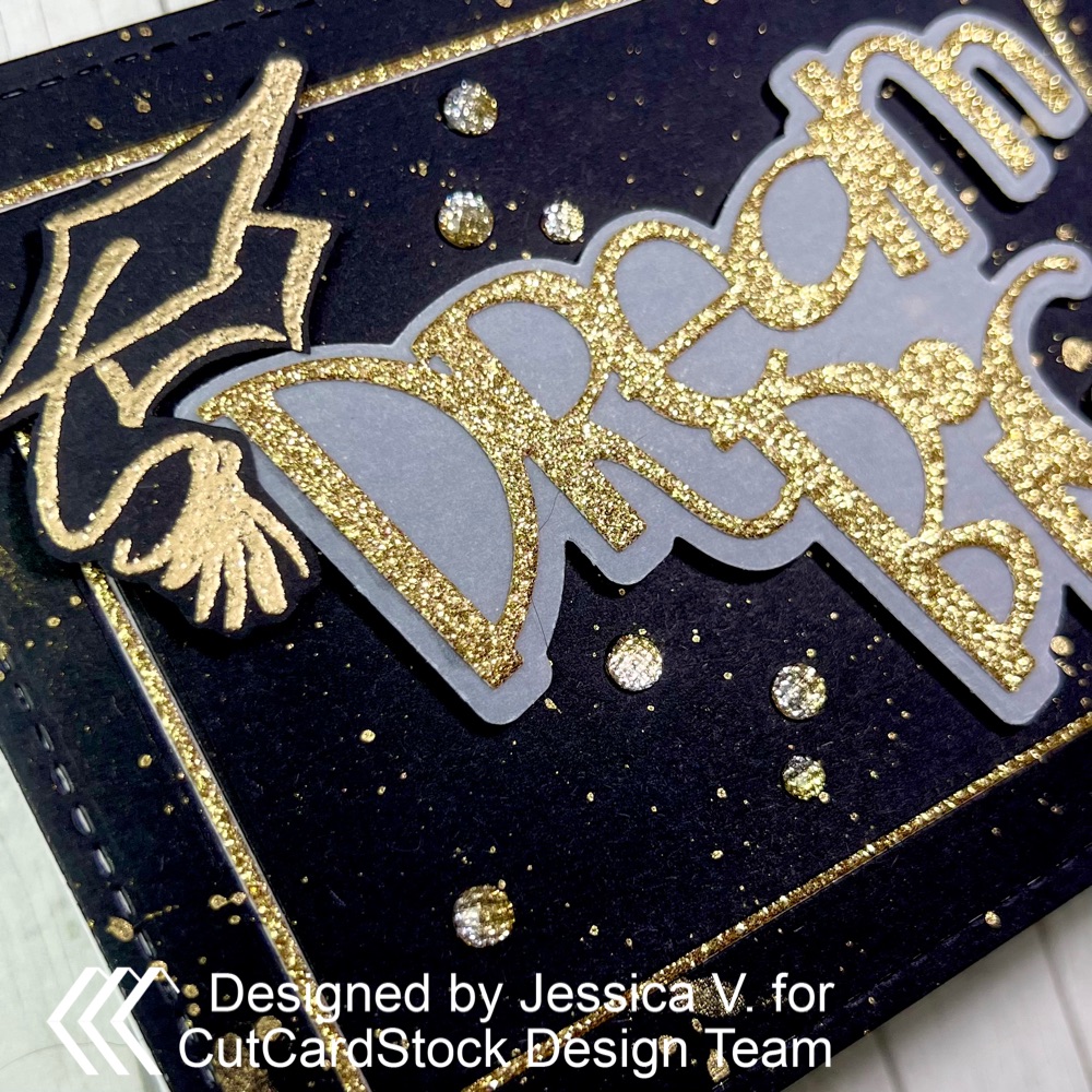 Glittery Grad Card - CutCardStock Blog