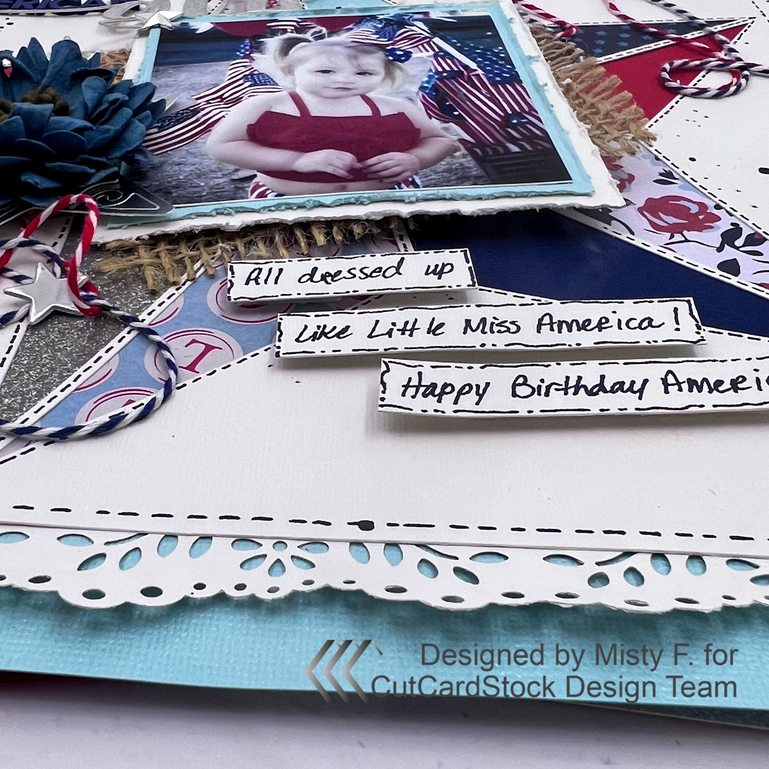 American Girl Layout - CutCardStock Blog