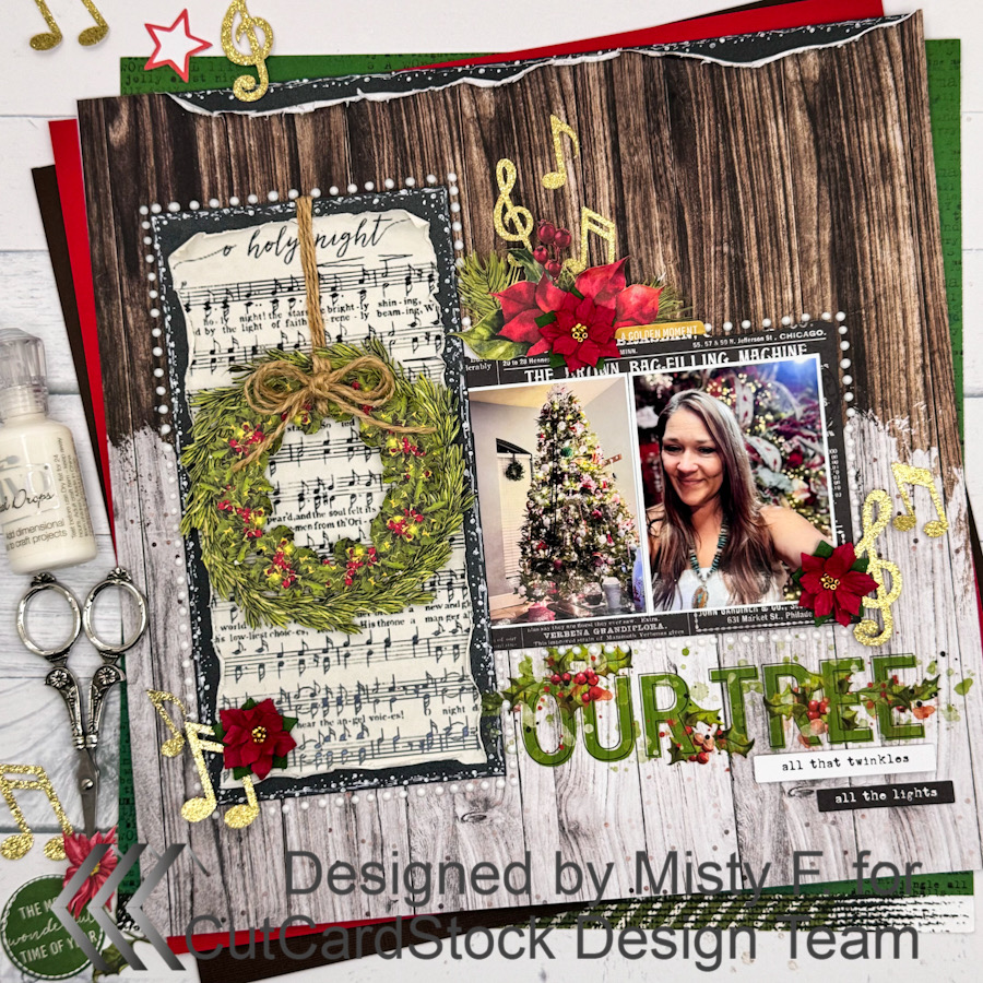 "Our Tree" Scrapbook Layout - CutCardStock Blog