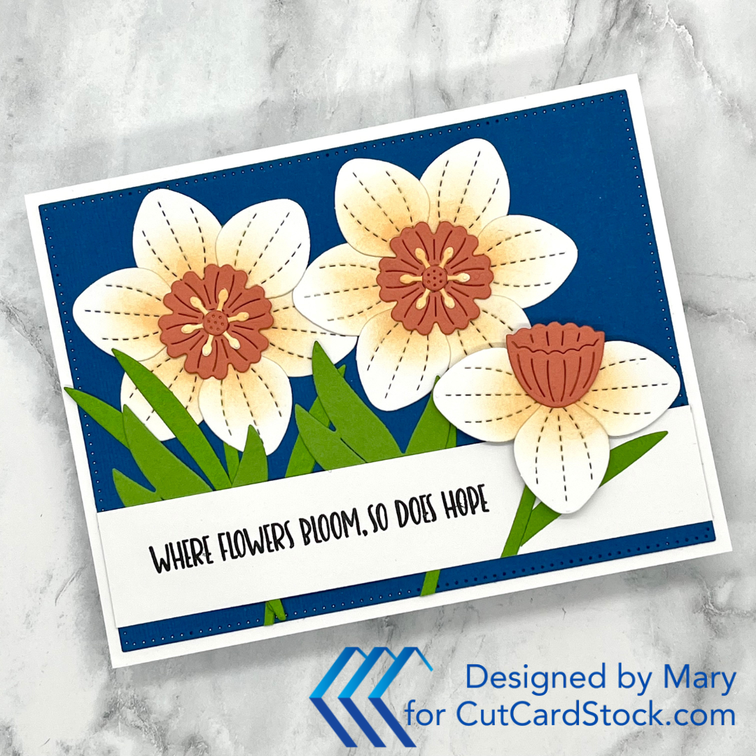 Daffodil Encouragement Card - CutCardStock Blog