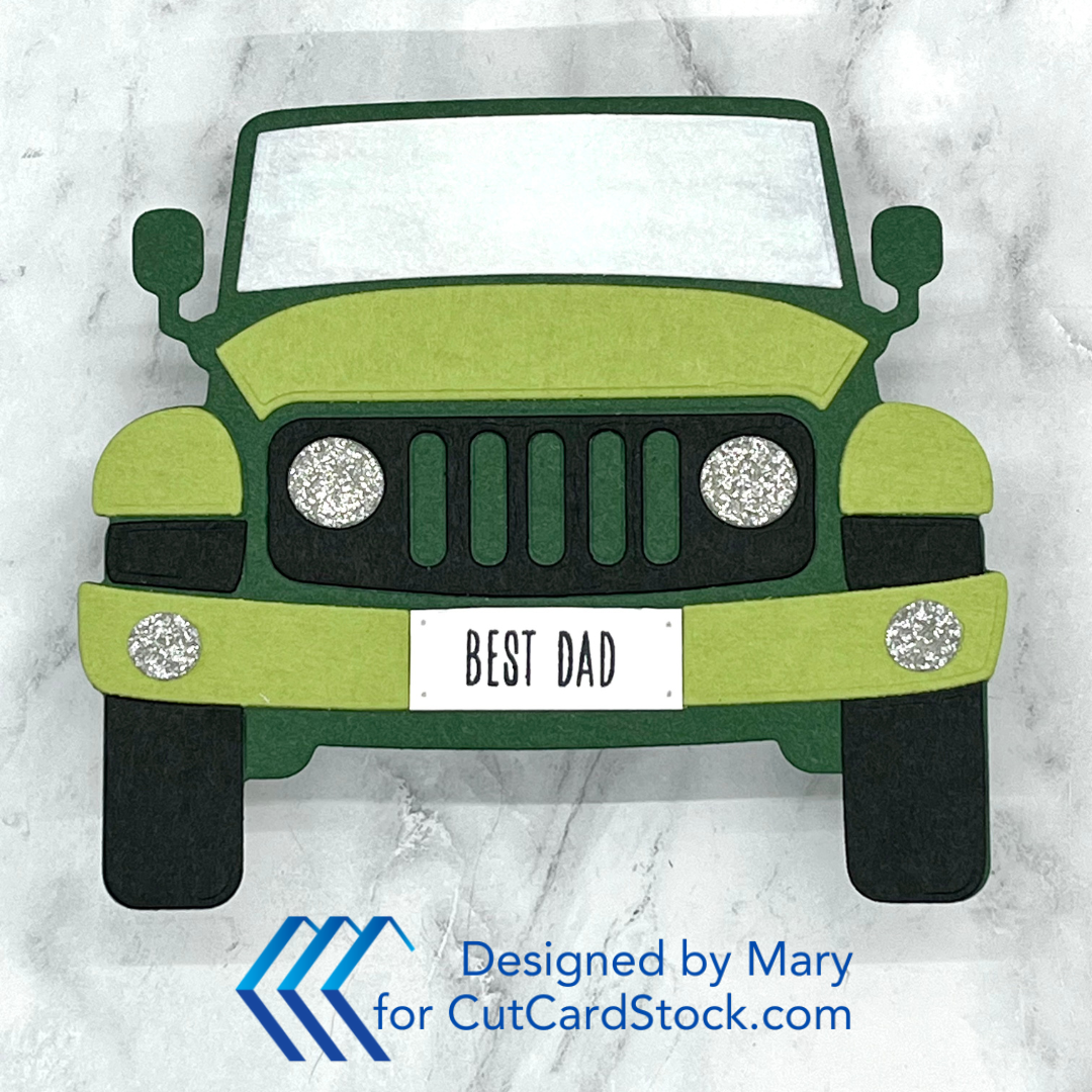Fun Jeep Shaped Card - CutCardStock Blog