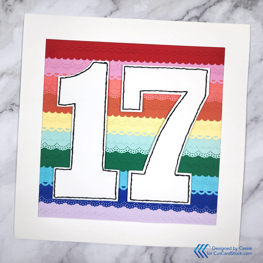 Colorful Birthday Layout - CutCardStock Blog
