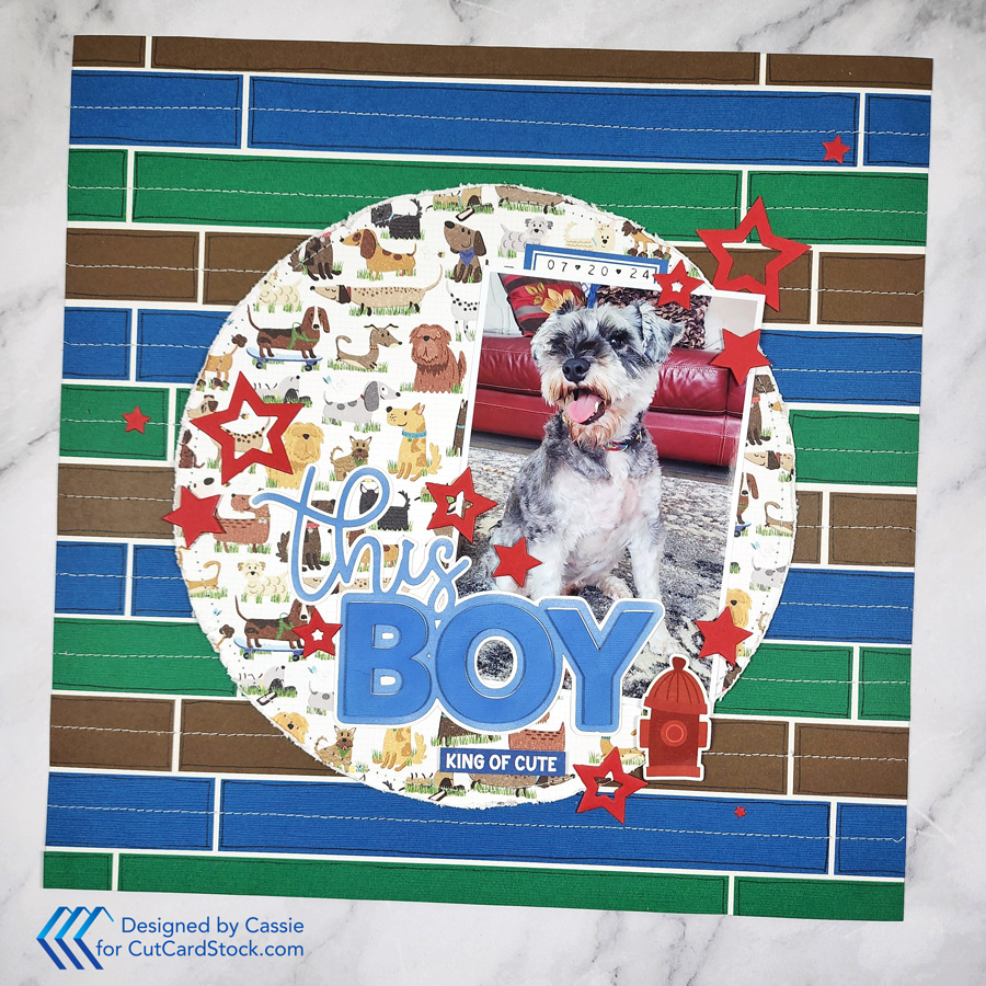This Boy Dog Layout - CutCardStock Blog