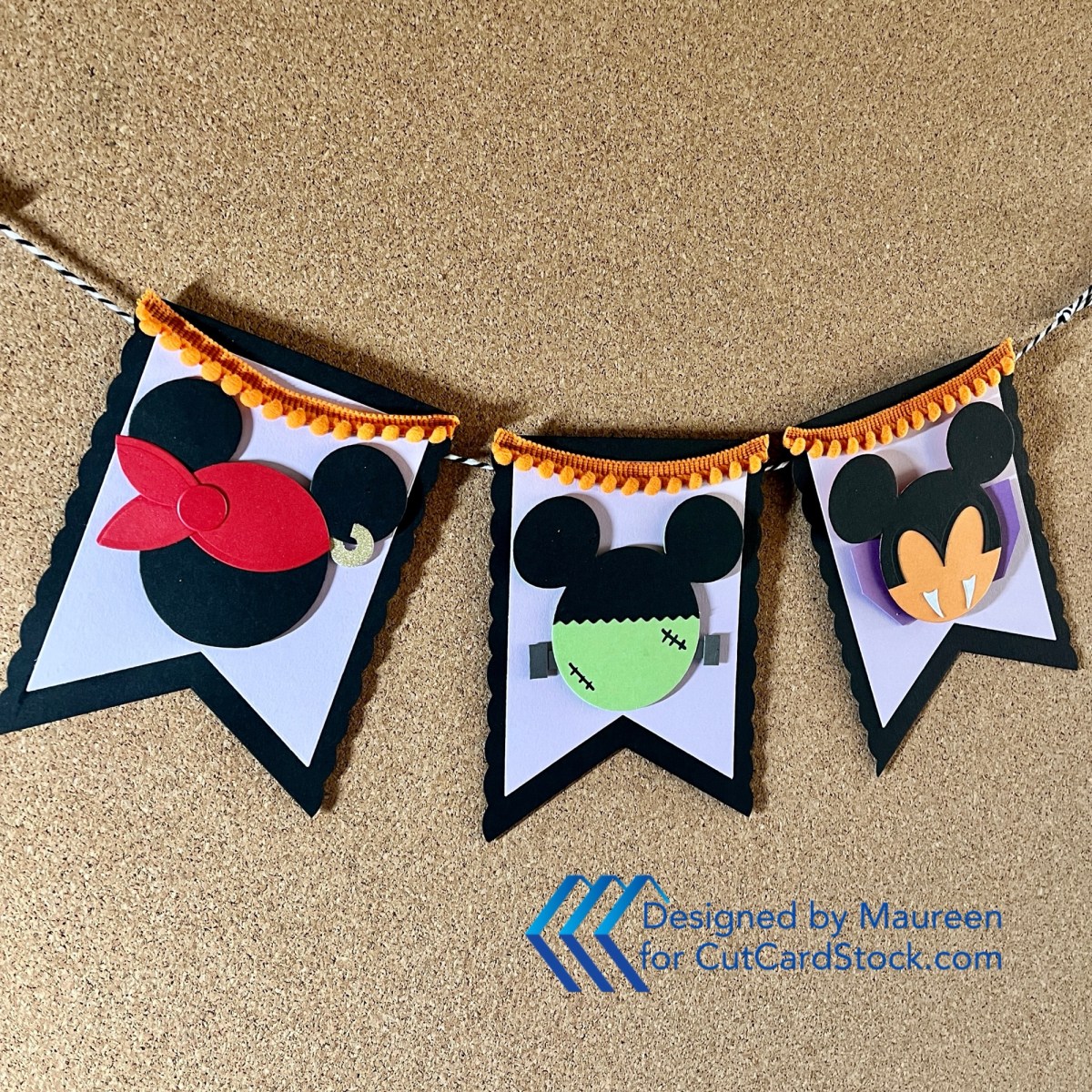 Halloween Mouse Mini Banner - CutCardStock Blog