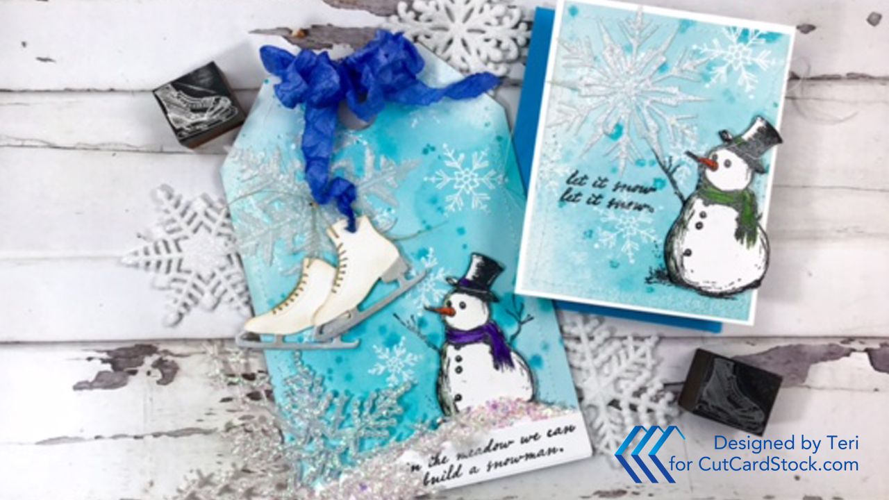 Let It Snow Winter Tag and Card - CutCardStock Blog