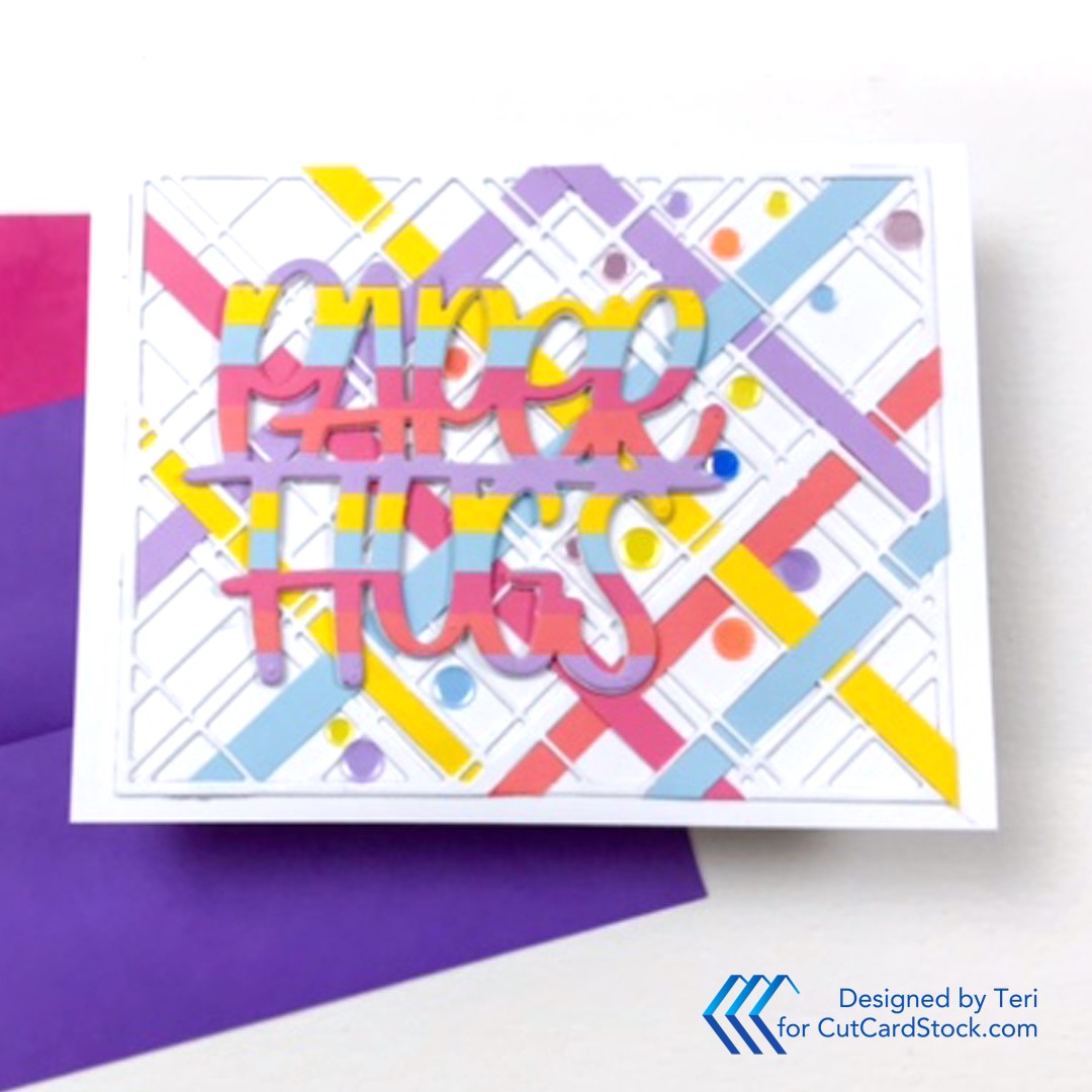 Colorful Spring Plaid Card - CutCardStock Blog