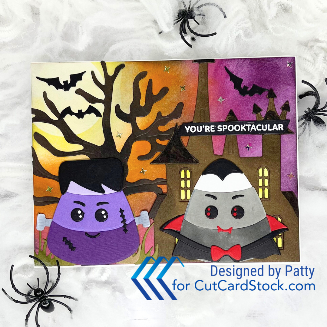 Adorable Halloween Scene Card - CutCardStock Blog