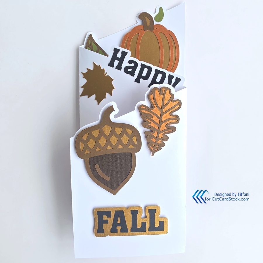 "Happy Fall" Z Fold Card - CutCardStock Blog