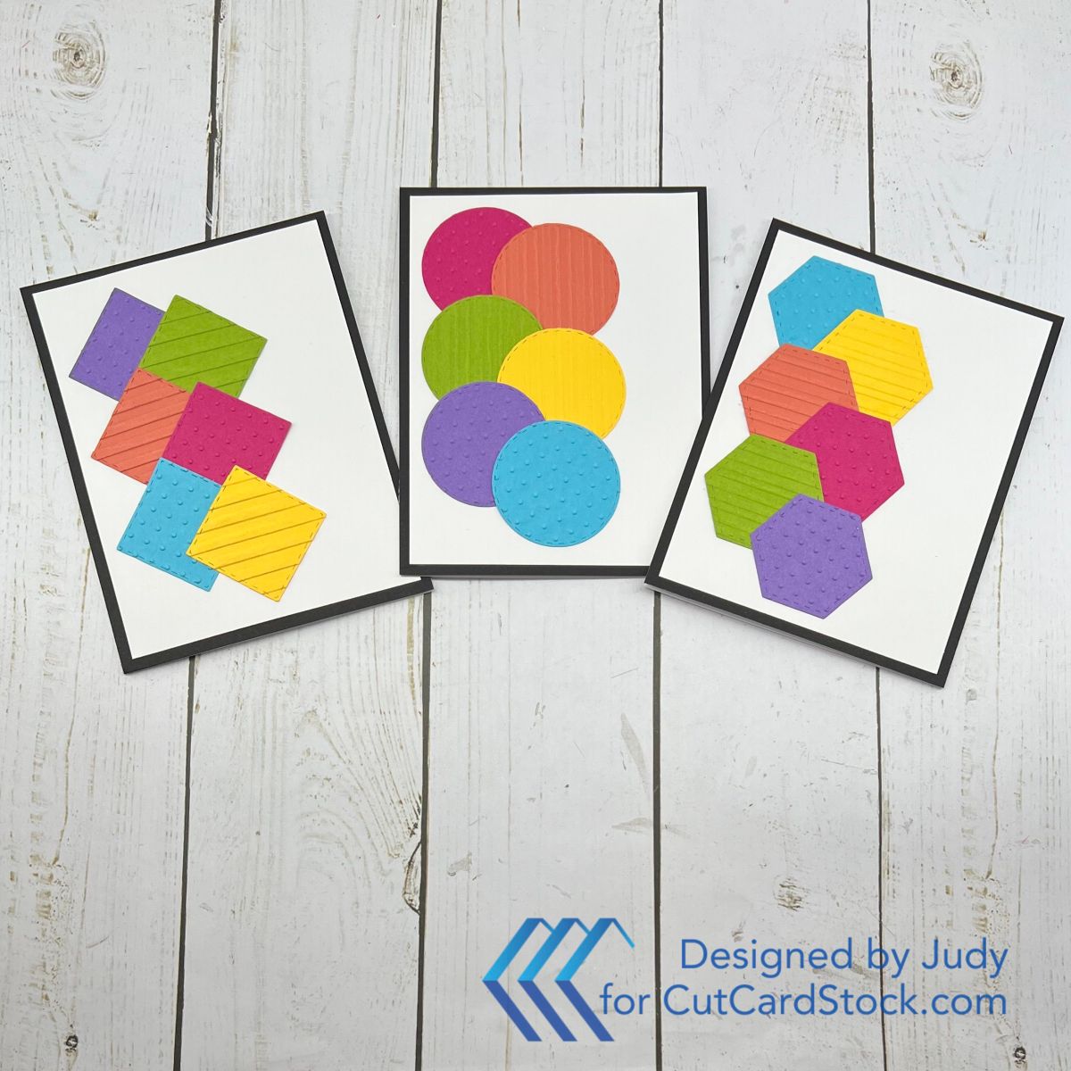 Colorful Geometric Cards - CutCardStock Blog