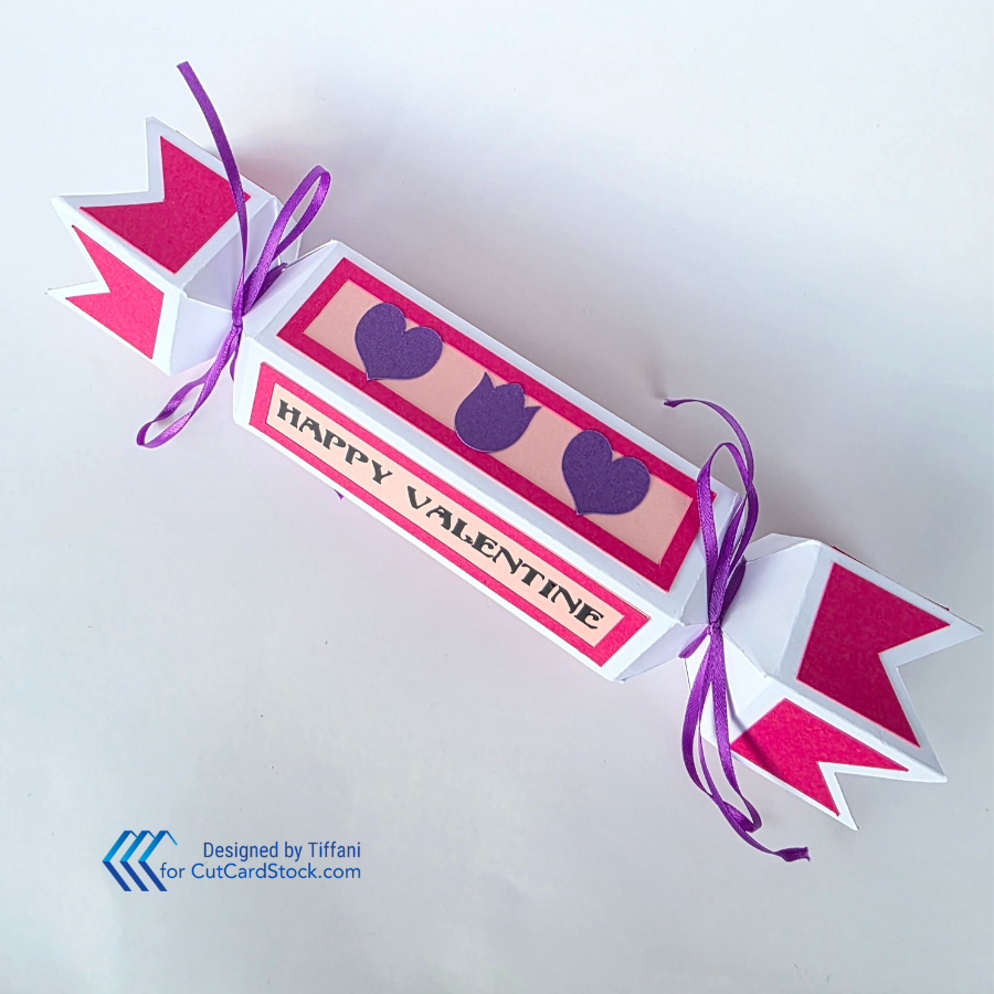 Happy Valentine Cracker Box Tutorial - CutCardStock Blog